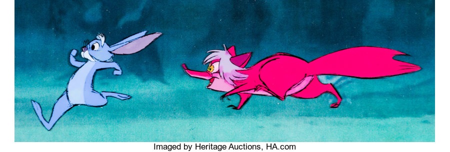 The Sword in the Stone Madam Mim and Merlin as Animals Production Cel ...