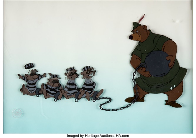 Robin Hood Little John and the Raccoon Children Production Cel Walt ...