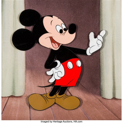 Mickey Mouse Studio Publicity Cel with Painted Background Walt Disney ...