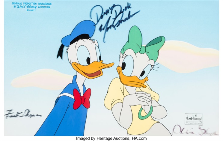 Mickey Mouse Works Donald Duck and Daisy Presentation Cel and Key ...