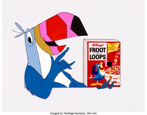 Froot Loops Toucan Sam TV Commercial Production Cels Group of 5 Hanna ...