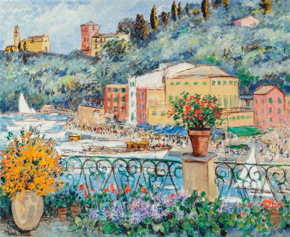 View from a Terrace in Portofino by Michele Cascella on artnet