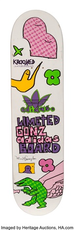Limeted Gonz Adidas Board by Mark Gonzales (Krooked) on artnet