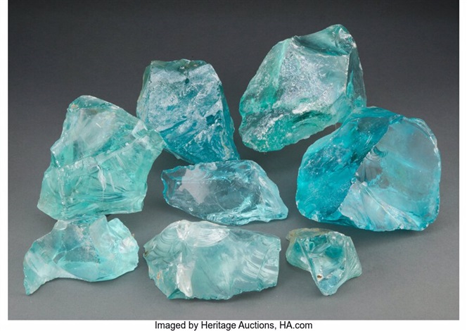 Eight Glass Cullets from ShinenKan by Bruce Goff on artnet