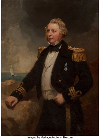 Sir Charles Pole, 1st Baronet, as Commander of the sloop, HMS Cormorant ...