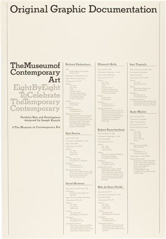 Eight by Eight to Celebrate the Temporary Contemporary Complete ...