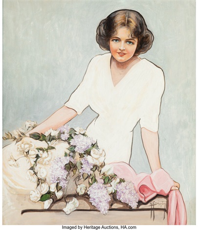 Floral Beauty, probable magazine cover by Grace Drayton on artnet