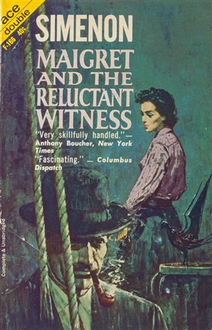 Maigret and the Reluctant Witness, paperback cover by Lou Marchetti on ...