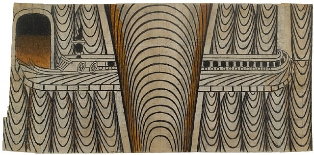 Untitled Train and Tunnel by Martín Ramírez on artnet