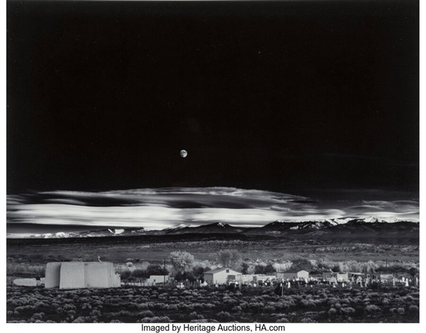 Moonrise, Hernandez, New Mexico by Ansel Adams on artnet