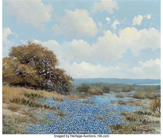 Bluebonnets by William A. Slaughter on artnet
