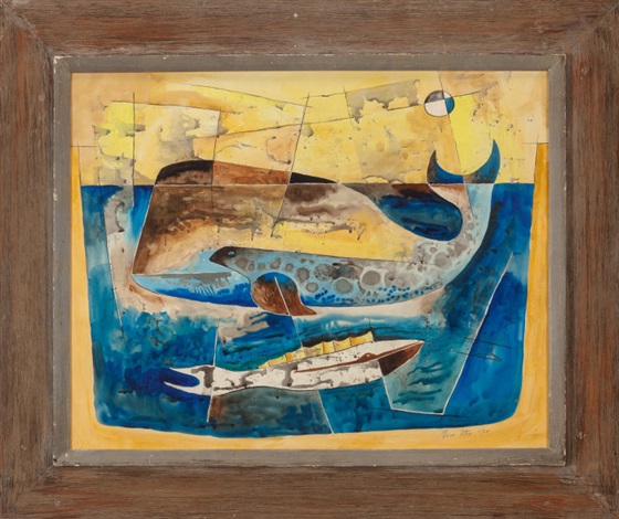 Whales by Bror Utter on artnet
