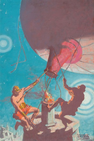 A Fighting Man of Mars, Blue Book Magazine pulp cover, June by Laurence ...