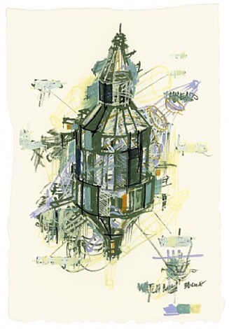 Green tower bunker by Simón Vega on artnet