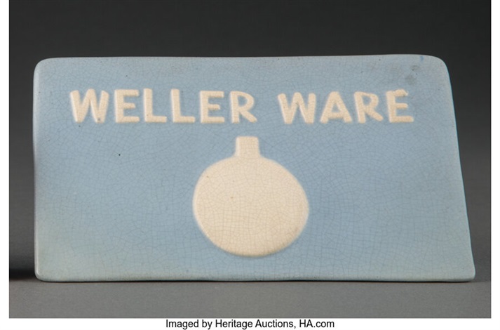 Rare Weller Ware Ceramic Sign by Weller Pottery on artnet