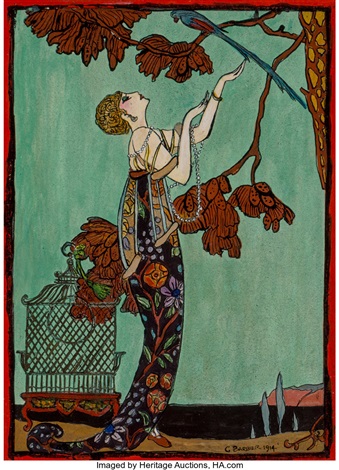 Georges Barbier French, 1882-1932, Fashion Painting, circa 1914 by ...