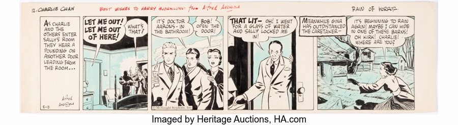 Alfred Andriola Charlie Chan Daily Comic Strip Original Art dated 5-13 ...
