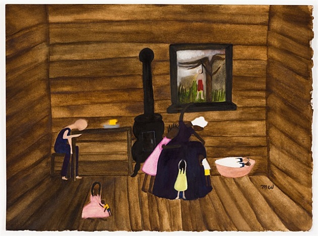 Untitled interior of a cabin with lynched father by Mary Frances ...