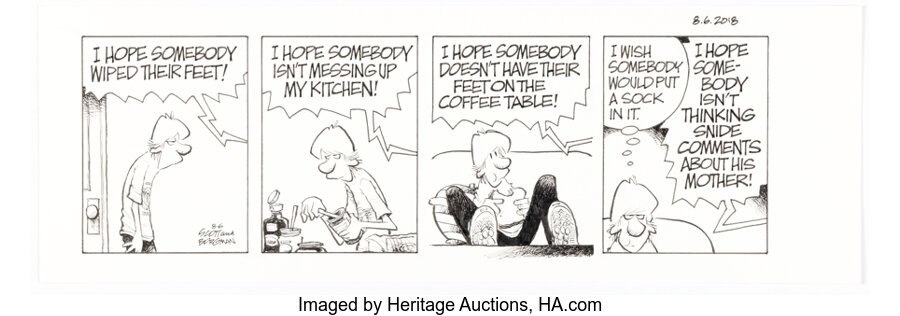 Jerry Scott and Jim Borgman Zits Daily Comic Strip Original Art dated 8 ...