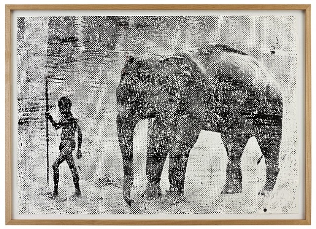 Untitled elephant and boy by Walter Dahn on artnet