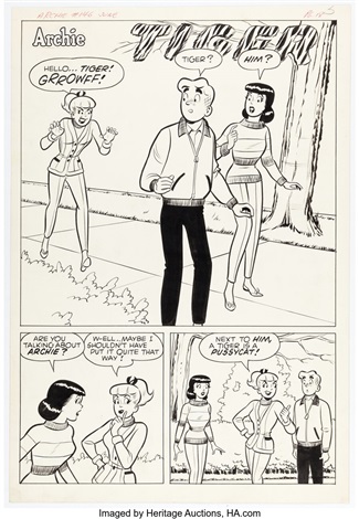 Harry Lucey and Marty Epp Archie 146 Complete 5-Page Story Tiger Original Art Archie, 1964. by ...