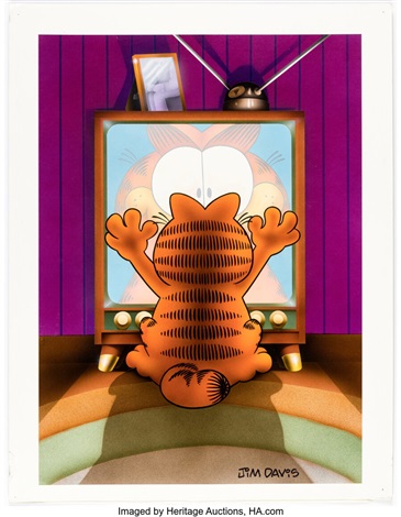 Jim Davis Studio - Garfield Painting Original Art c.1990s by Paws Inc. on artnet
