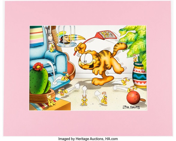 Jim Davis Studio Garfield and Odies Illustration Original Art c.1990s ...