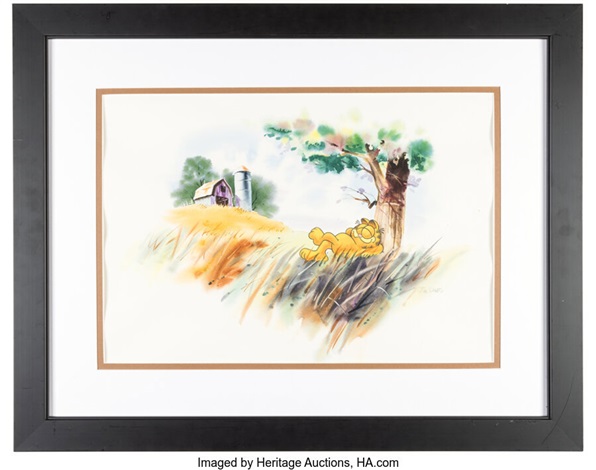 Jim Davis Studio - Garfield Painting Original Art c.1990 by Paws Inc ...