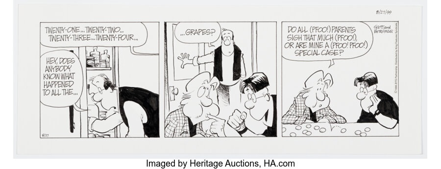 Jim Borgman Zits Daily Comic Strip Original Art dated 8-27-99 King ...