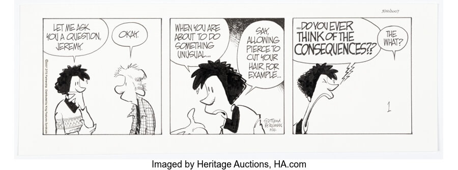 Jim Borgman Zits Daily Comic Strip Original Art dated 3-22-07 King ...