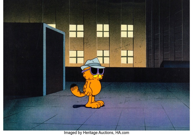 Garfield His 9 Lives Garfield Production Cel Film Roman, 1988 by Film ...