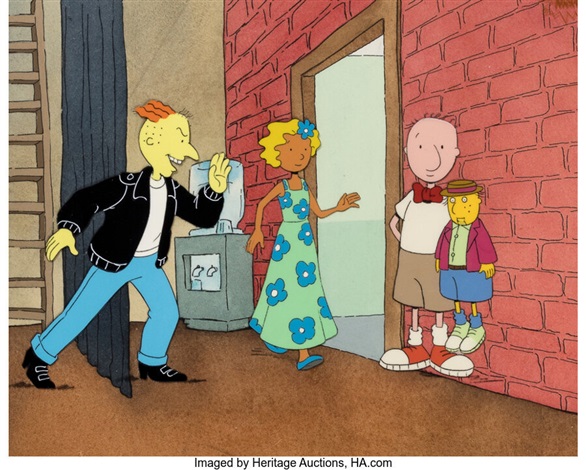Doug Dougs No Dummy Roger, Patti, Doug, and Buster Production Cel with ...