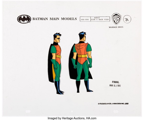 Batman The Animated Series Robin Character Model Sheet Warner Brothers ...