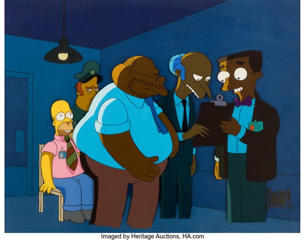 The Simpsons Stark Raving Dad Homer, Mr. Burns, Smithers, and Dr ...