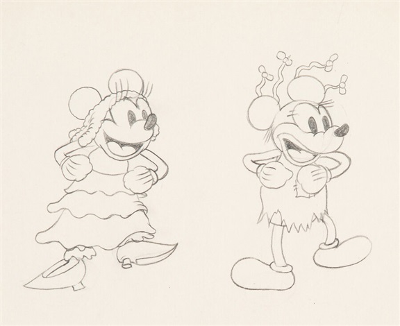 Mickeys Mellerdrammer Mickey Mouse and Minnie Mouse Animation Drawing ...