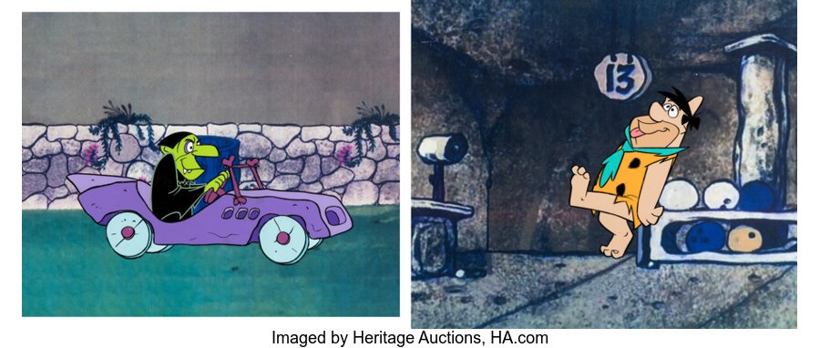 The Flintstones Monster Fred Vampire in Car and Fred with Lump on Head ...