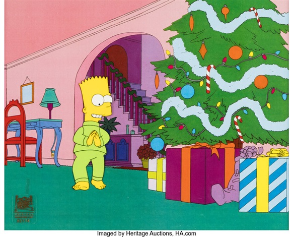 The Simpsons Miracle on Evergreen Terrace Bart Original Production Cel ...