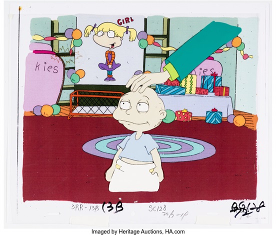Rugrats The Big Flush Tommy and Stu Pickles Production Cel Nickelodeon ...