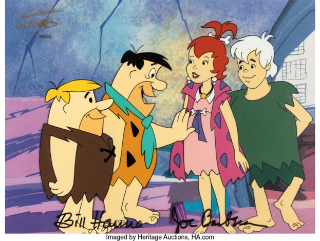 Hollyrock-a Bye Baby Fred Flintstone with Barney Rubble and Grown Kids ...