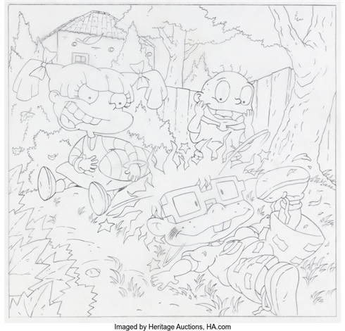 Rugrats Chuckie Finster, Angelica and Tommy Pickles Storybook Layout ...