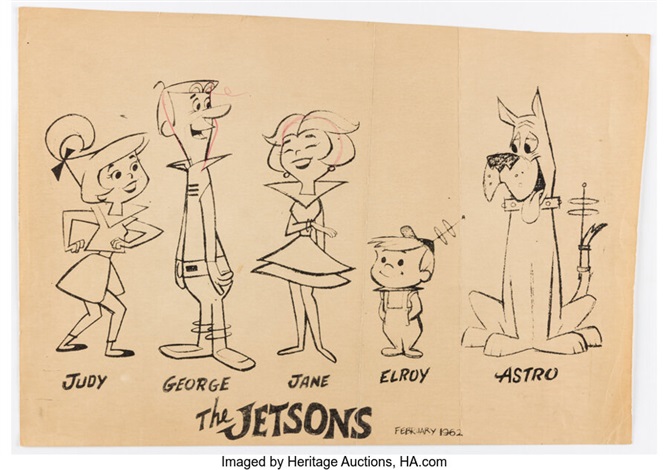 The Jetsons First Season Studio Model Sheet Prints Group of 3 Hanna ...
