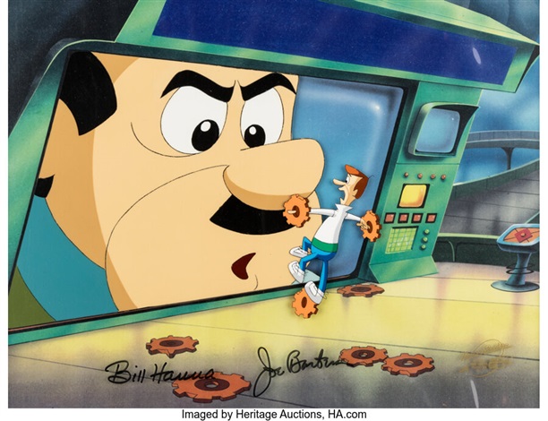 Jetsons The Movie George Jetson and Mr. Spacely Production Cel Signed ...