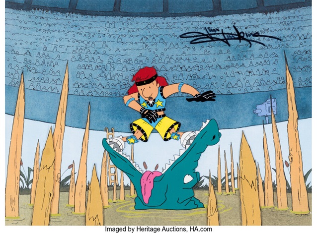 Doug Doug Pumps Up Daydream Gladiator Doug Production Cel Signed by Jim ...