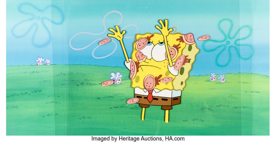 SpongeBob SquarePants Karate Choppers SpongeBob Production Cel with ...