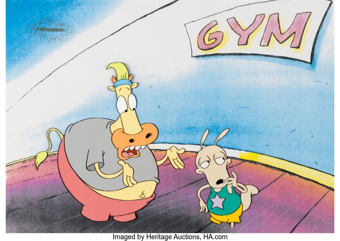 Rockos Modern Life No Pain, No Gain Rocko and Heffer Production Cel ...