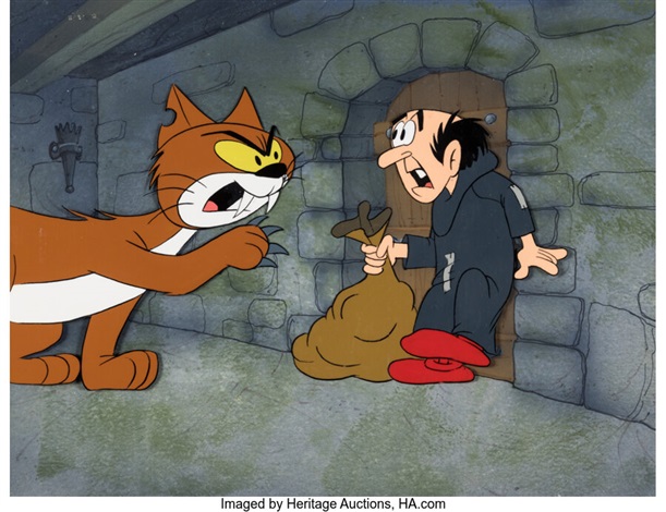 The Smurfs Gargamel and Giant Azrael Production Cel Scene and Master ...