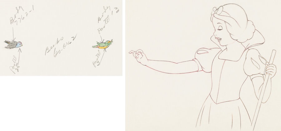 Snow White and the Seven Dwarfs Snow White and Birds AnimationColor ...