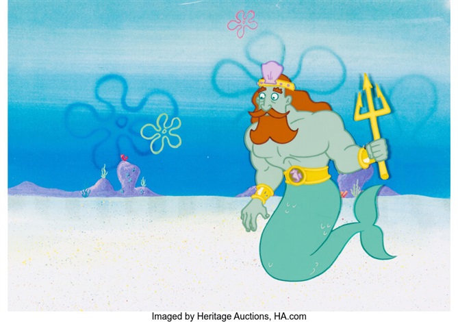 SpongeBob Squarepants Neptunes Spatula King Neptune Production Cel ...