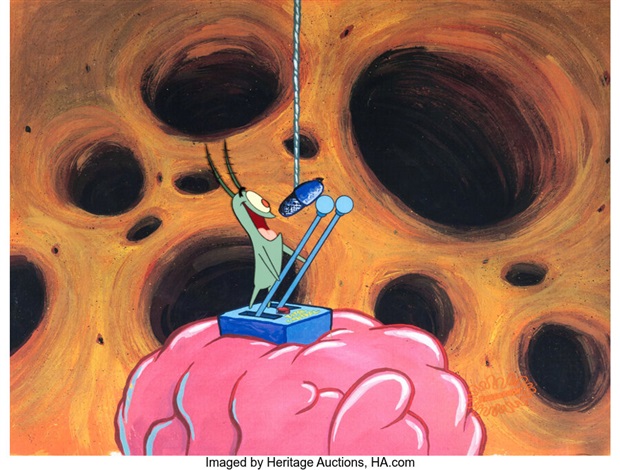 SpongeBob SquarePants Plankton Sheldon J. Plankton Production Cel ...