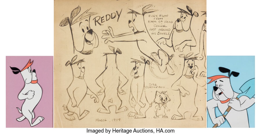 The Ruff and Reddy Show Reddy Trimmed Production Cels and Studio Model ...